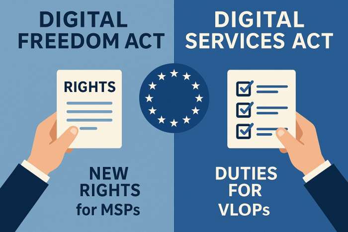 Digital Freedom Act + Digital Services Act impact MSPs and VLOPs