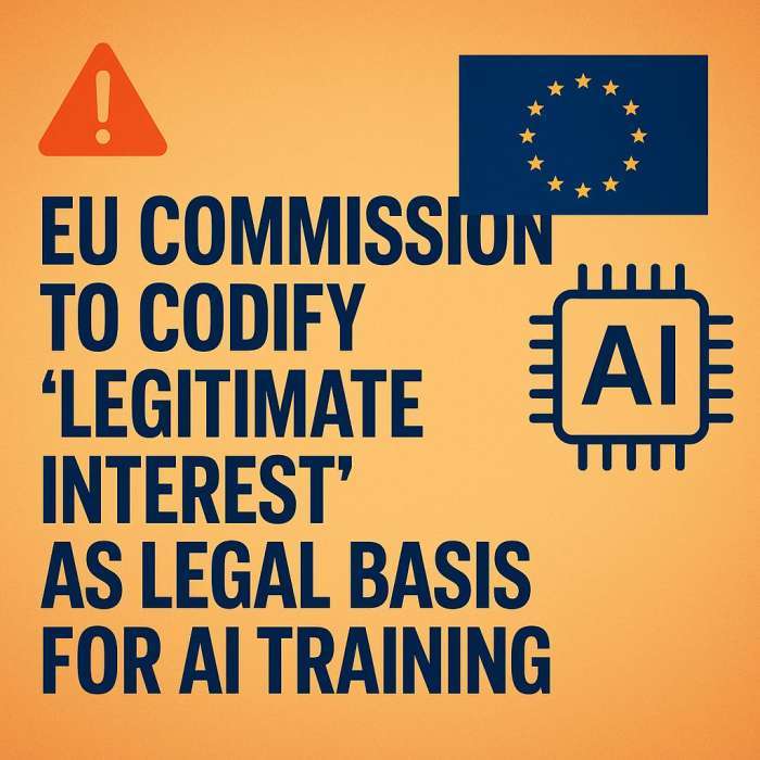 EU to codify legitimate interest as legal basis for AI training